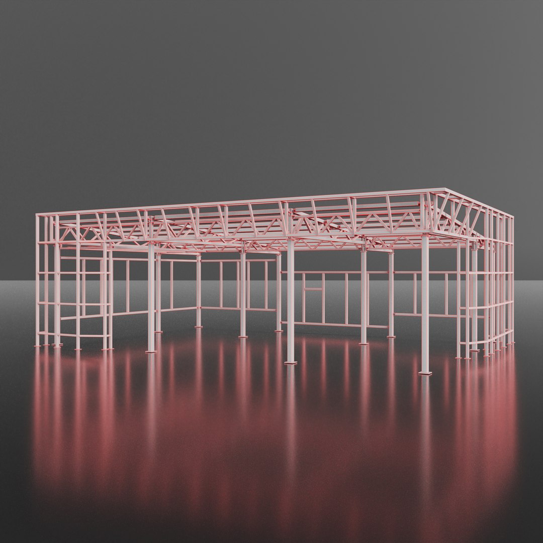 Industrial Metal Building 3D Model - TurboSquid 2242207