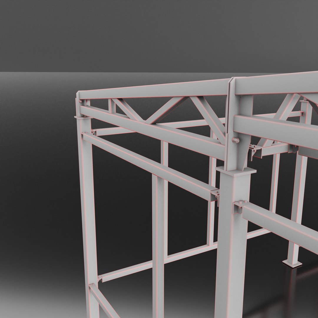 Industrial Metal Building 3D Model - TurboSquid 2242207