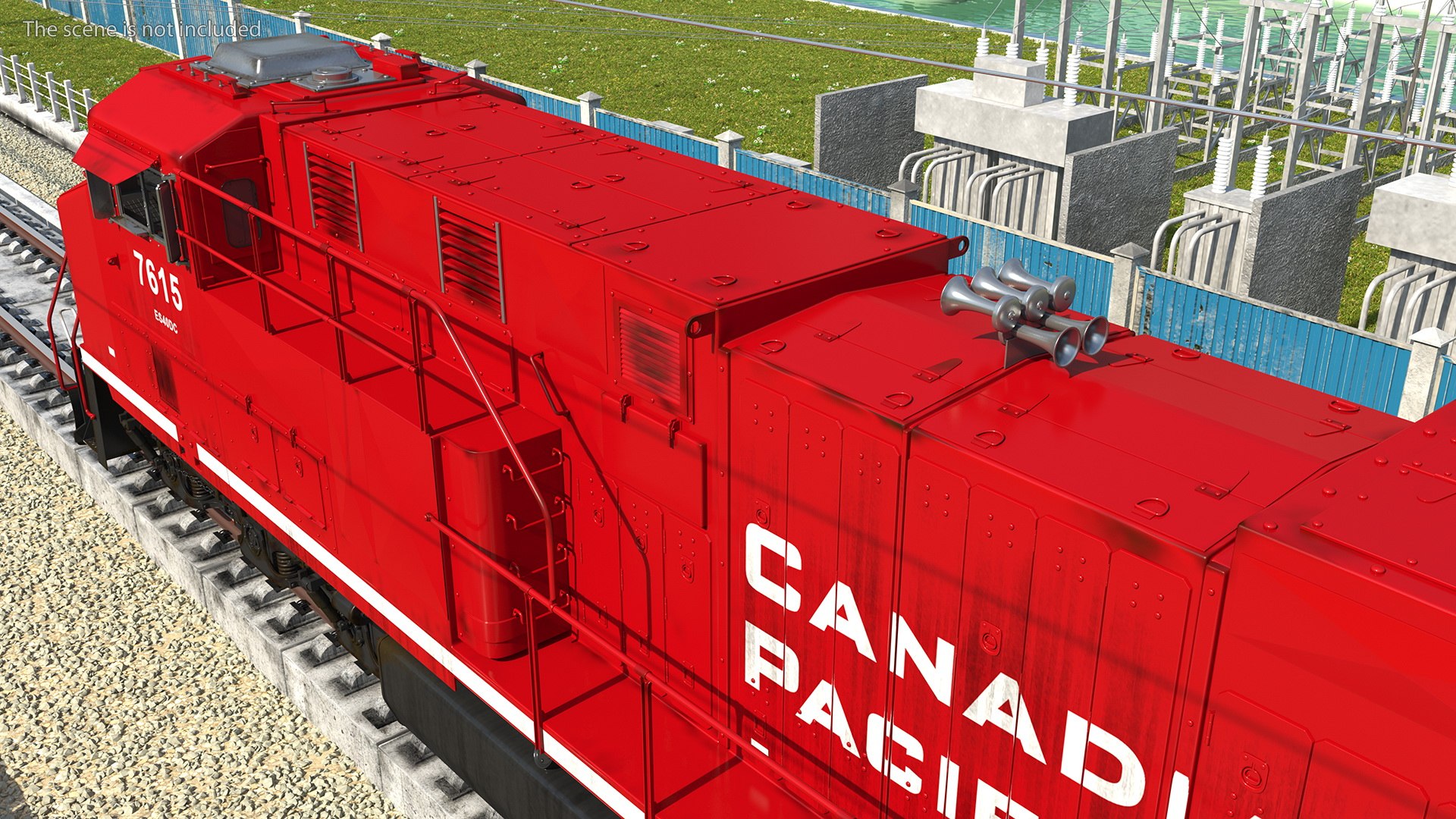 Locomotive Canadian Pacific with Autorack Car Transporter 3D model ...