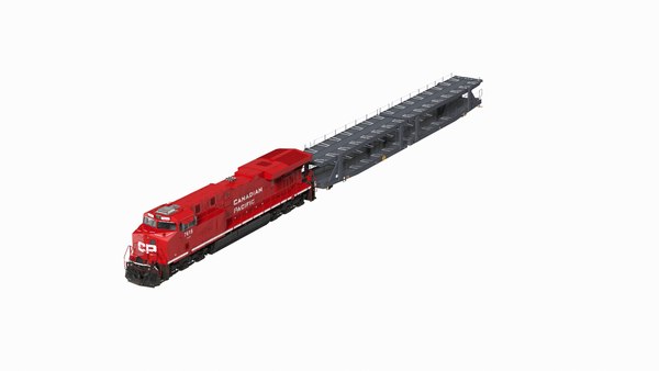 Locomotive Canadian Pacific with Autorack Car Transporter 3D model ...