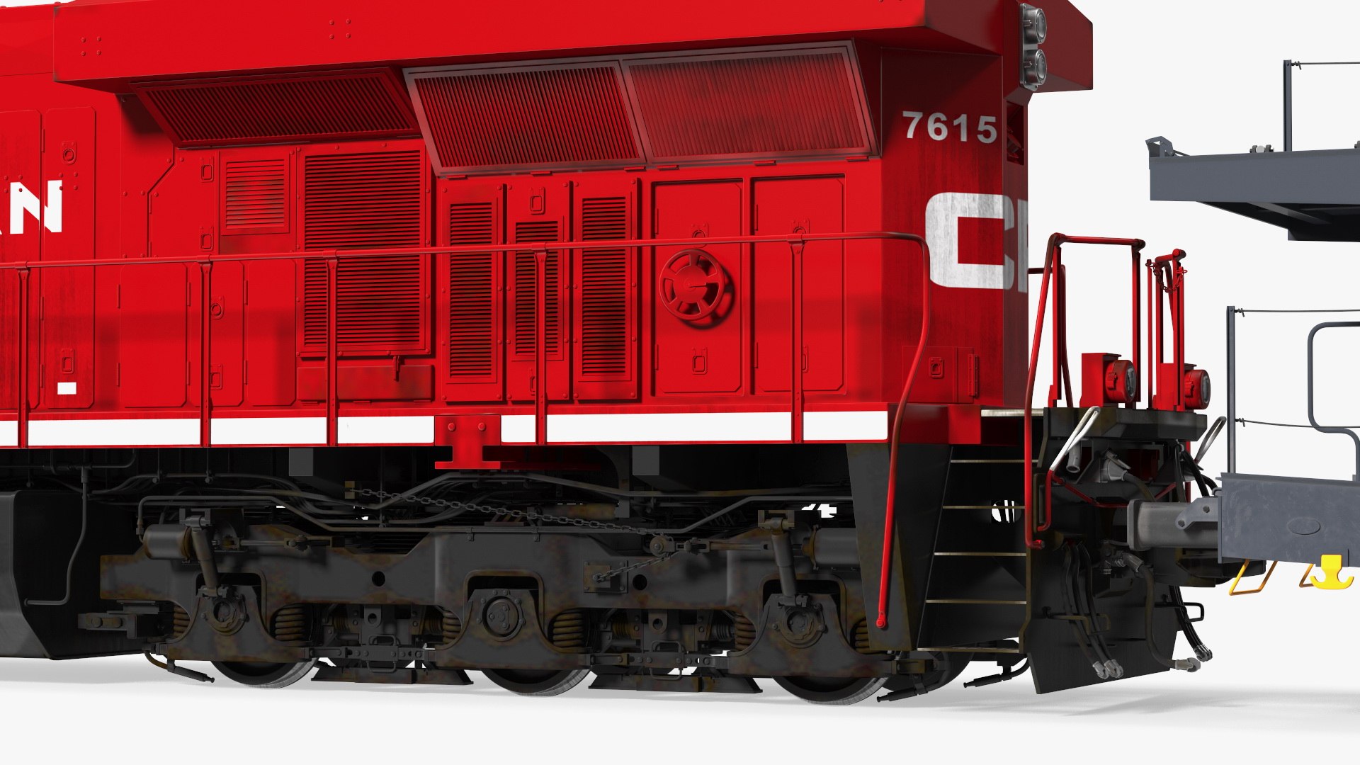 Locomotive Canadian Pacific with Autorack Car Transporter 3D model ...