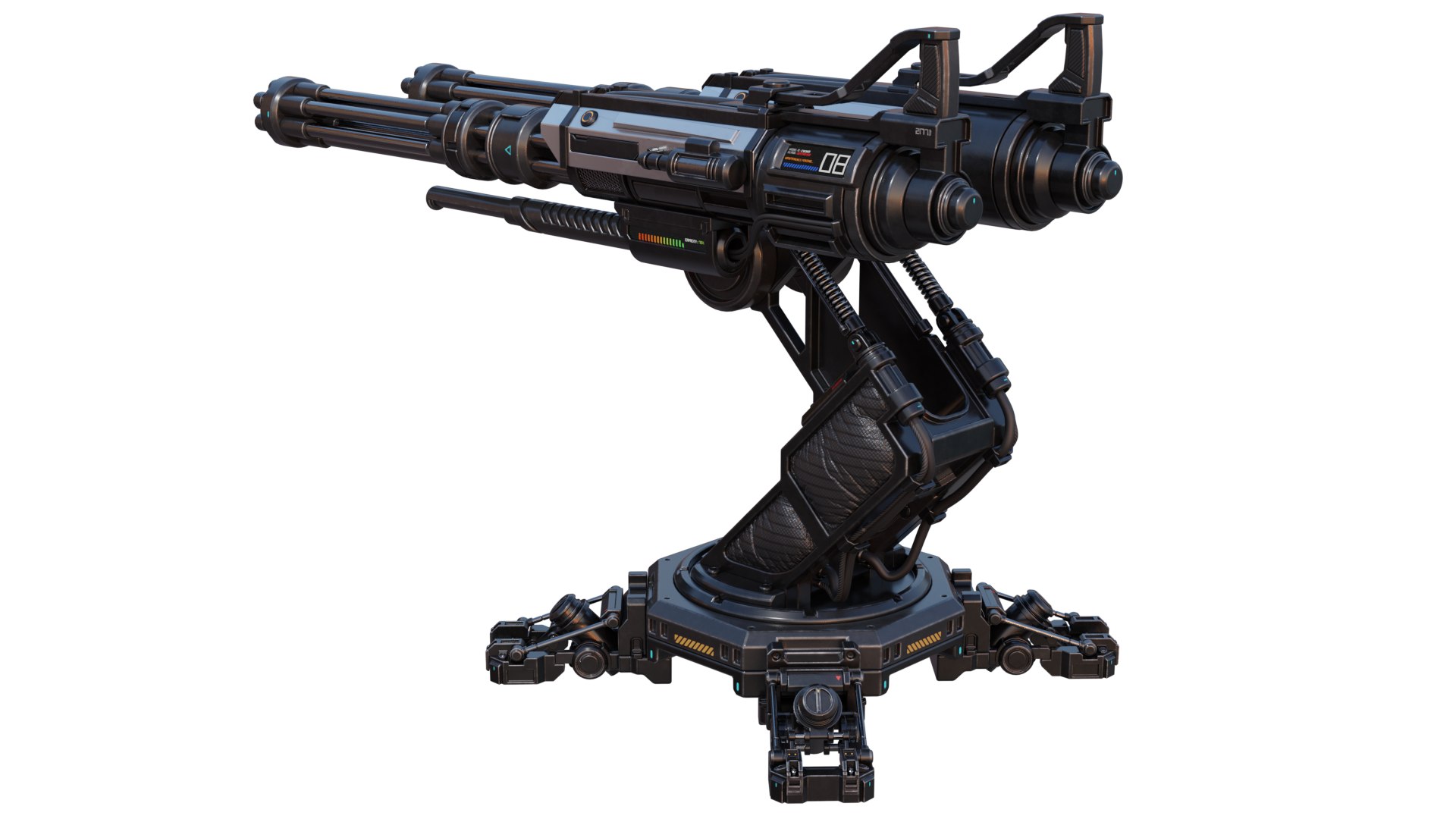 3D SC-FI Turret Model - TurboSquid 2031836