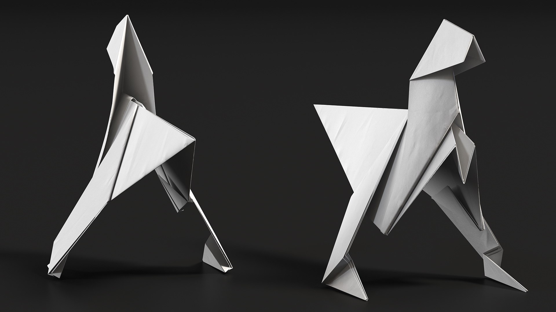 White Origami Dinosaur 3D Model - TurboSquid 2004304