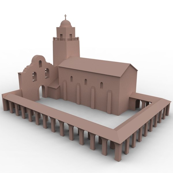3d spanish mission model