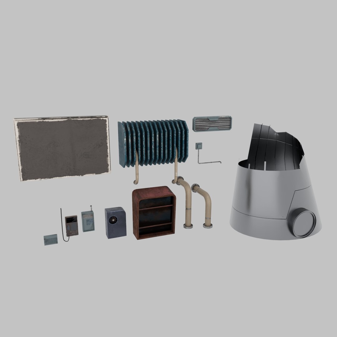 Sci-fi Post Apocalyptic Props Model - TurboSquid 2346843