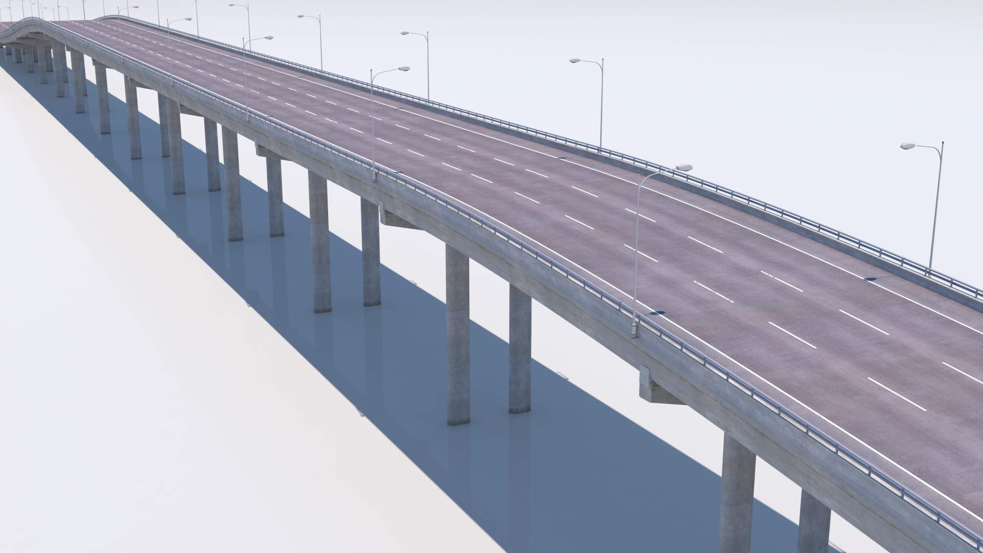 3D Highway PBR - Overpass 3 Models Kit 10 - TurboSquid 2260762