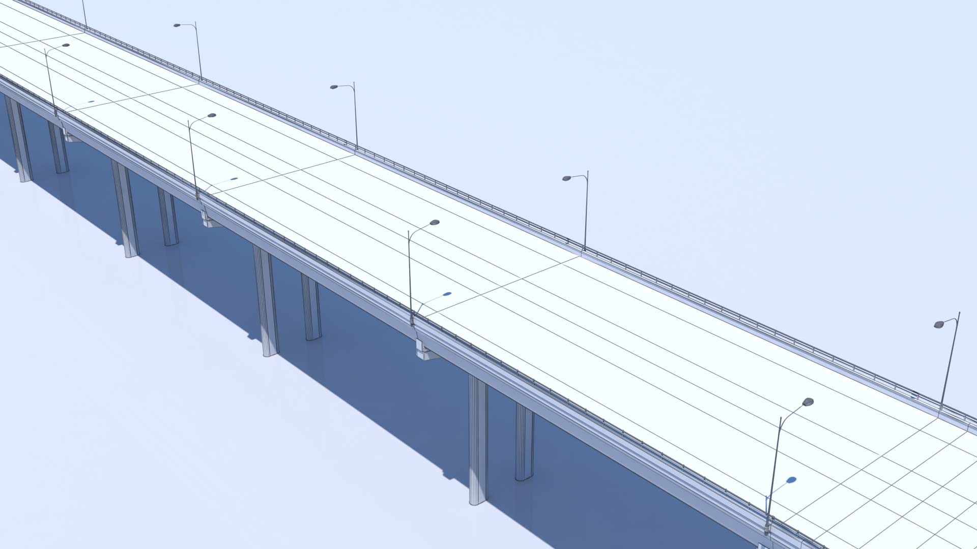 3D Highway PBR - Overpass 3 Models Kit 10 - TurboSquid 2260762