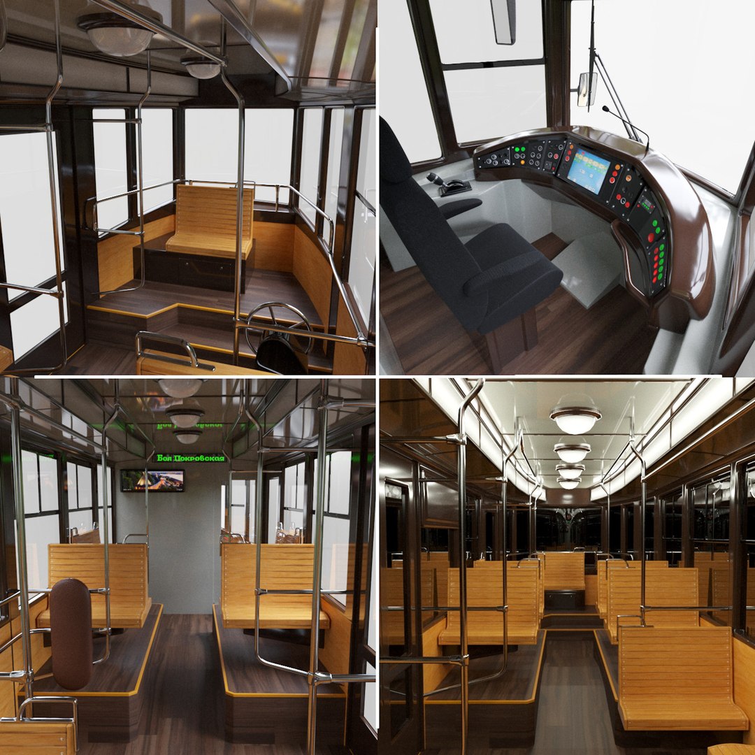 Retro Stylized Modern Tram 3D - TurboSquid 2007926