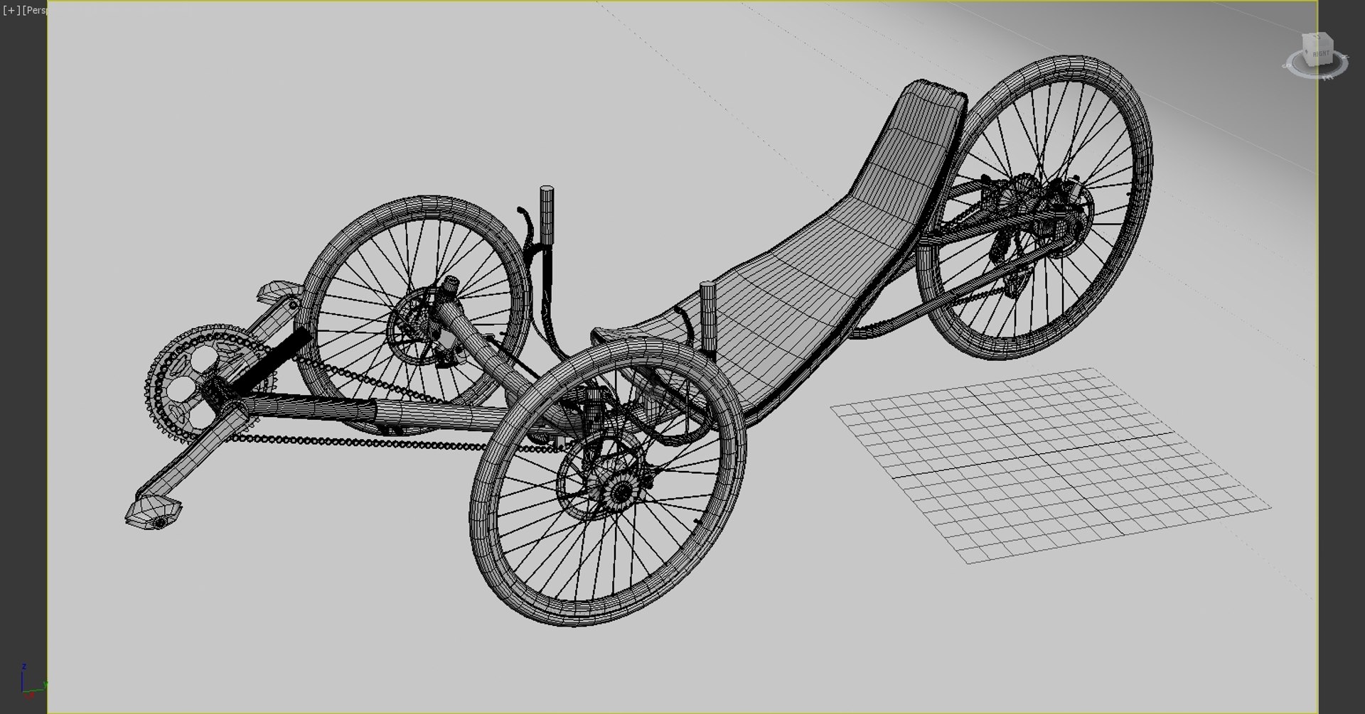 Recumbent Bicycle 3d Max