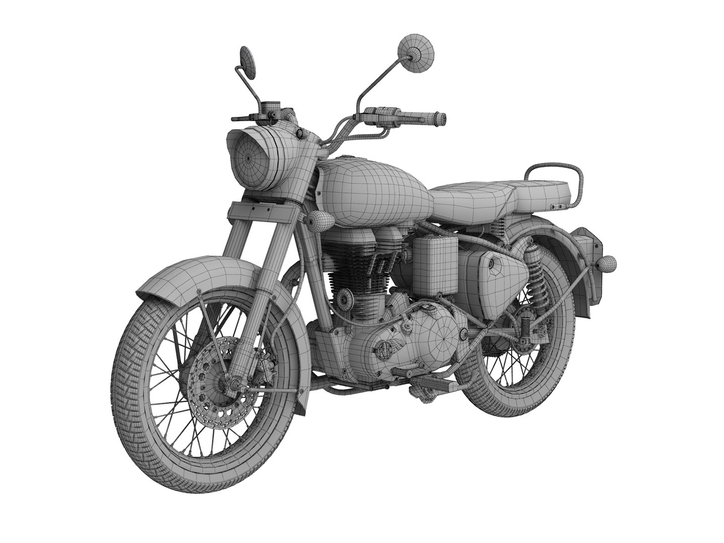 Royal Enfield Classic Chrome 3d 3ds