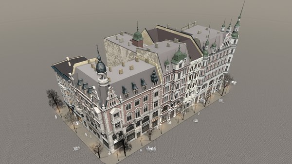 Historic city scene 3D model - TurboSquid 1475566