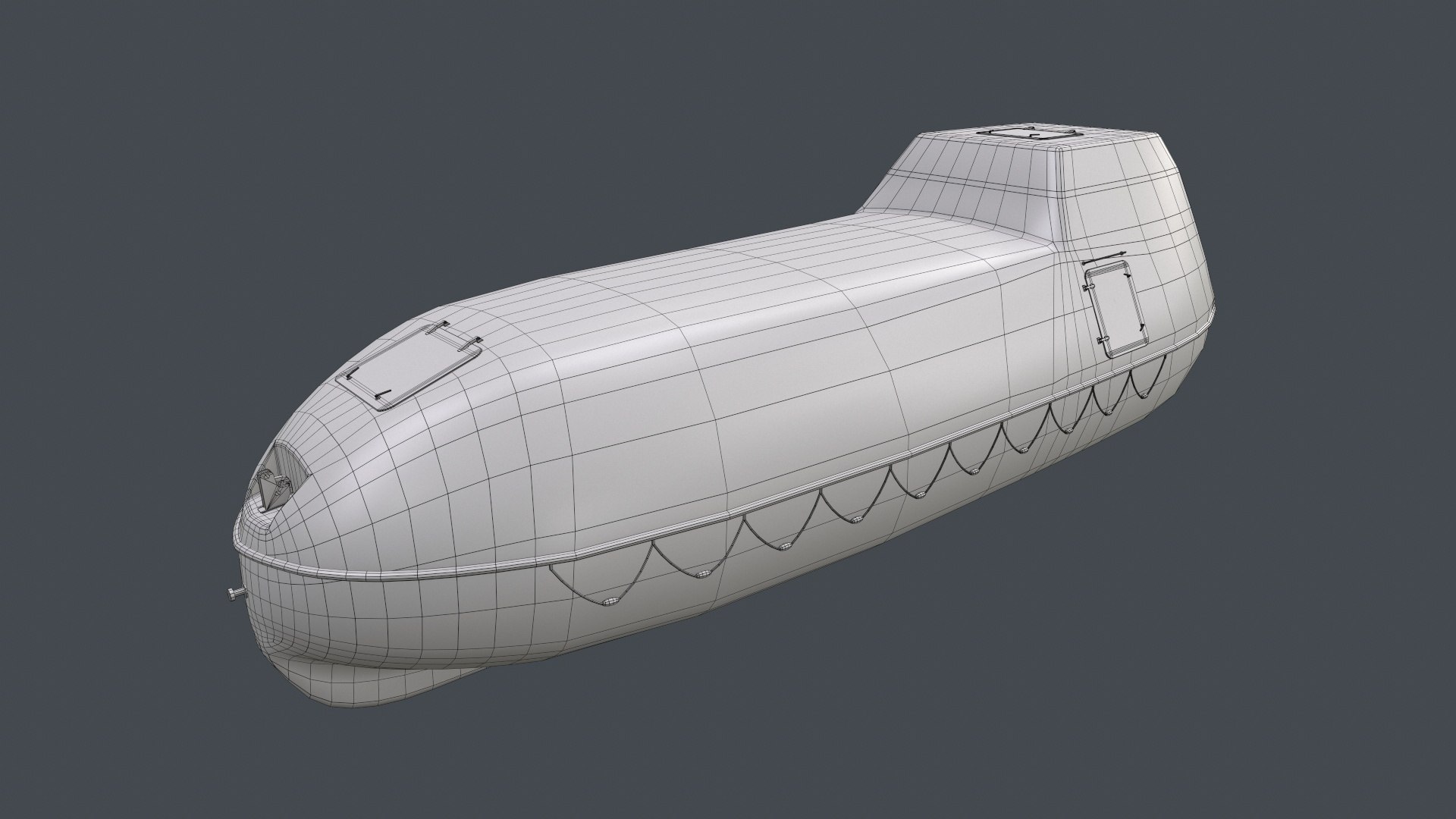 Orange rescue ship 3D - TurboSquid 1682403