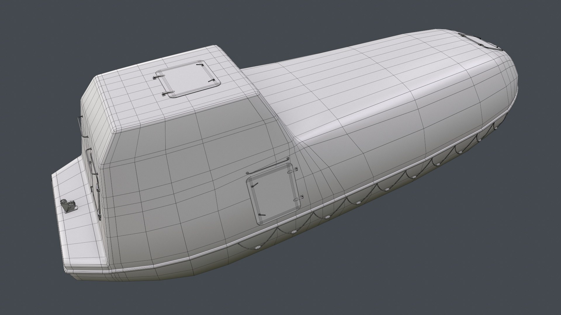 Orange rescue ship 3D - TurboSquid 1682403