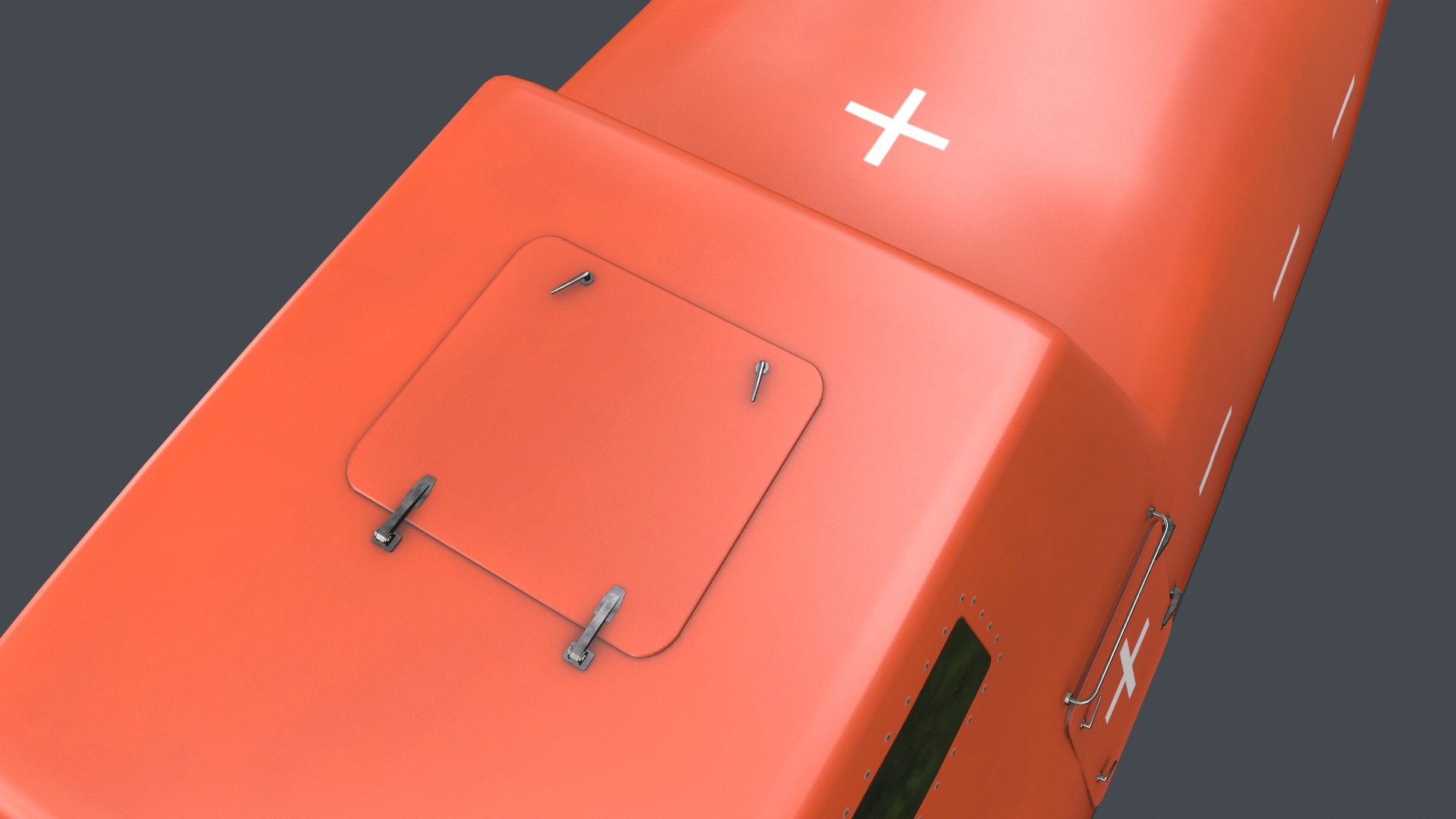 Orange rescue ship 3D - TurboSquid 1682403