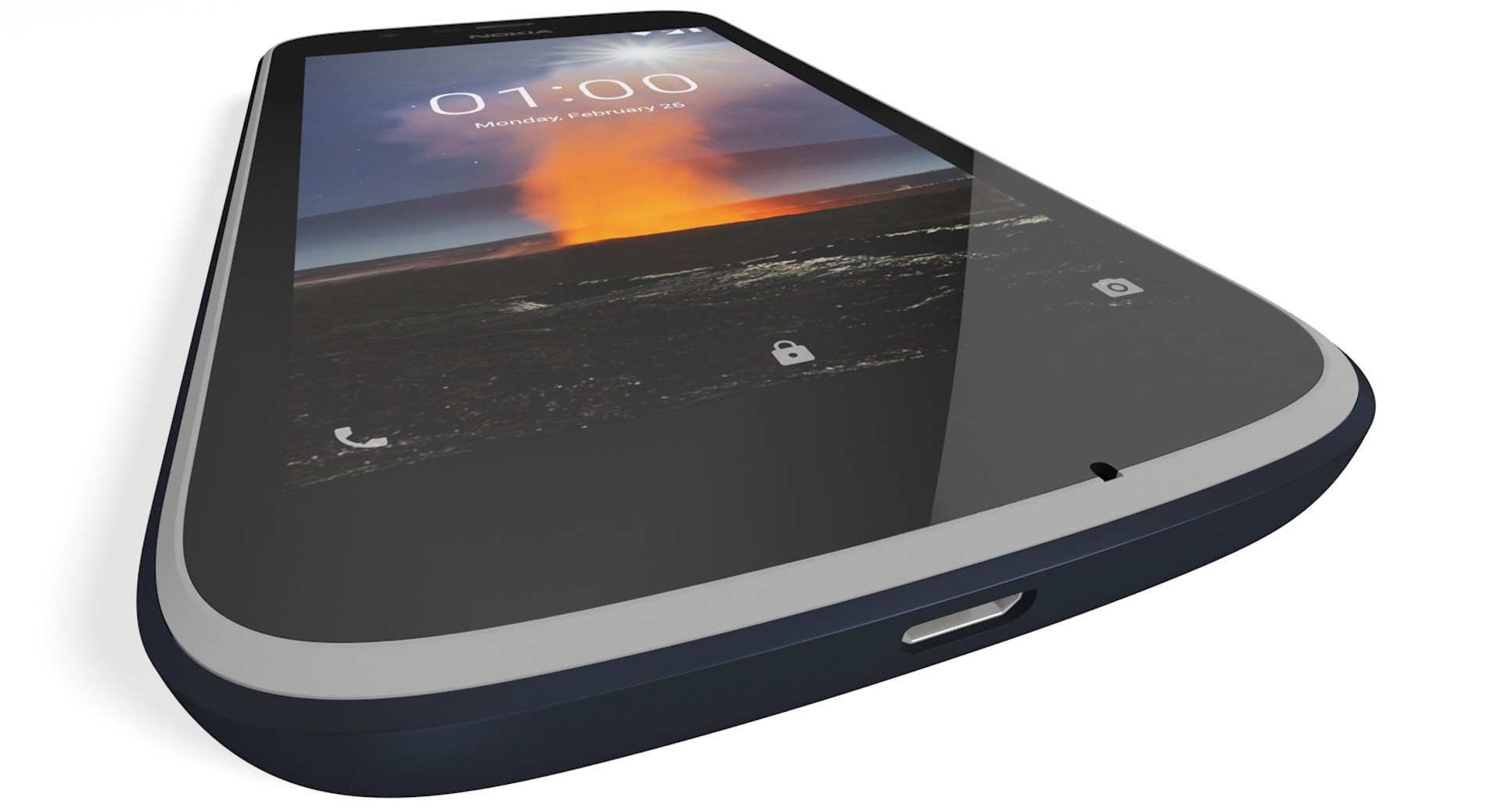 Realistic Nokia 1 Dark Blue 3D - TurboSquid 1264307