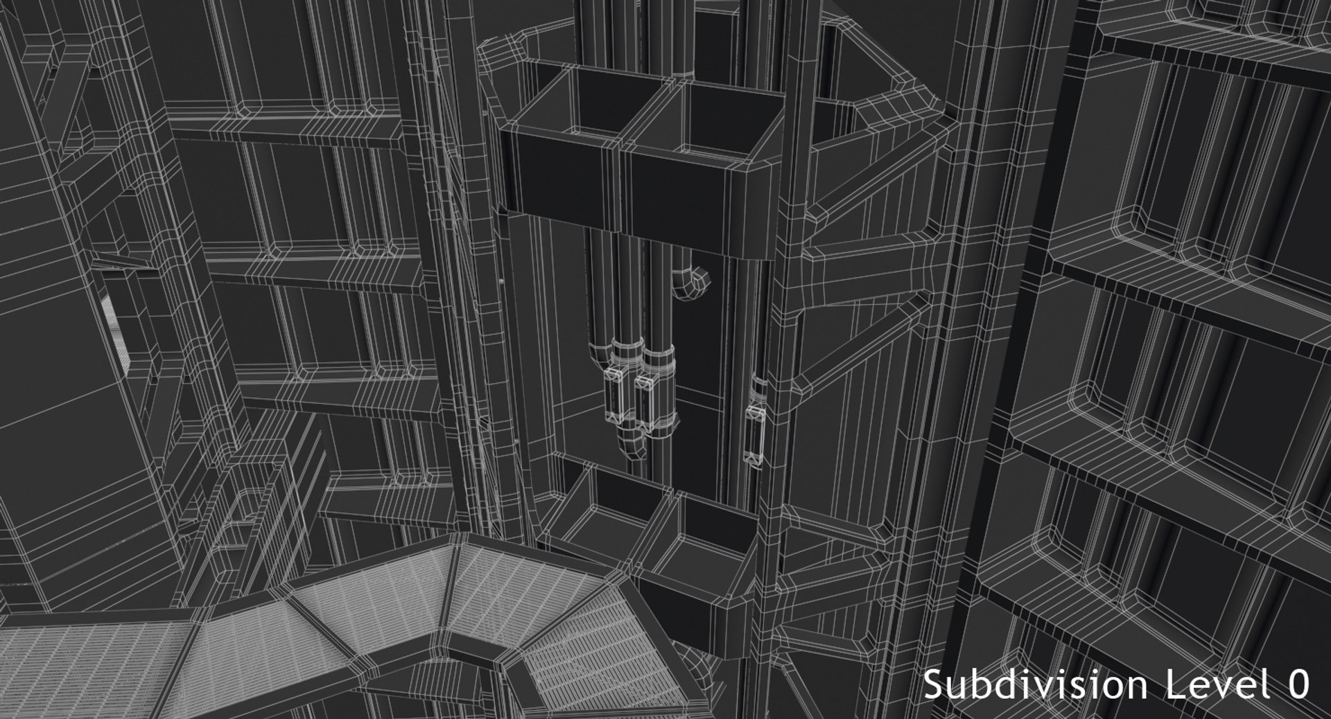 3D sci-fi shaft model - TurboSquid 1234669