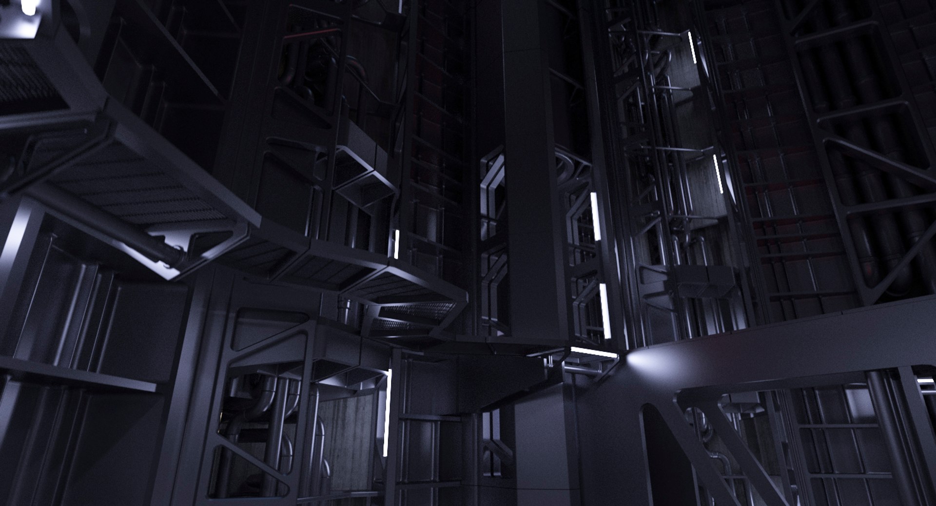 3D Sci-fi Shaft Model - TurboSquid 1234669