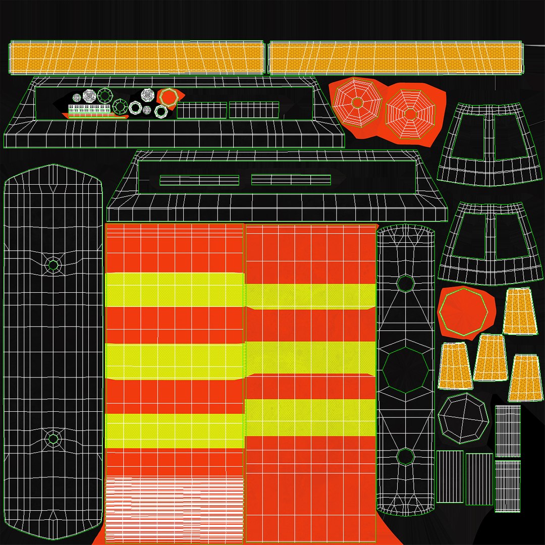 3D Rubber Lane Block Clean and Dirty - TurboSquid 1918347