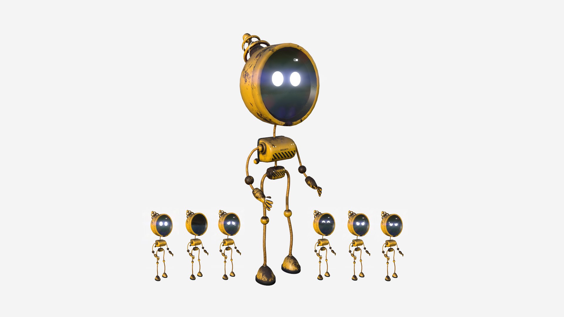 Cute Robot D05 Security - SciFi Character Design 3D model - TurboSquid ...