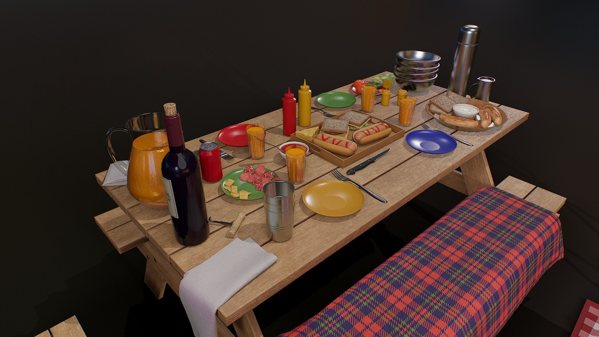 Furniture Table Food 3D Model - TurboSquid 1595867