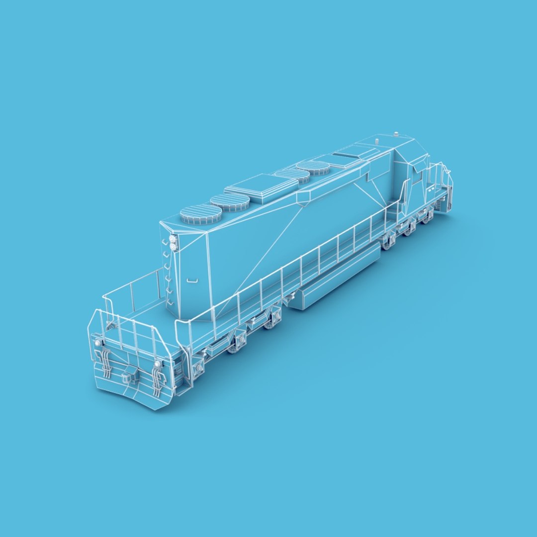 3D Model Locomotive Sd40 - TurboSquid 1214429