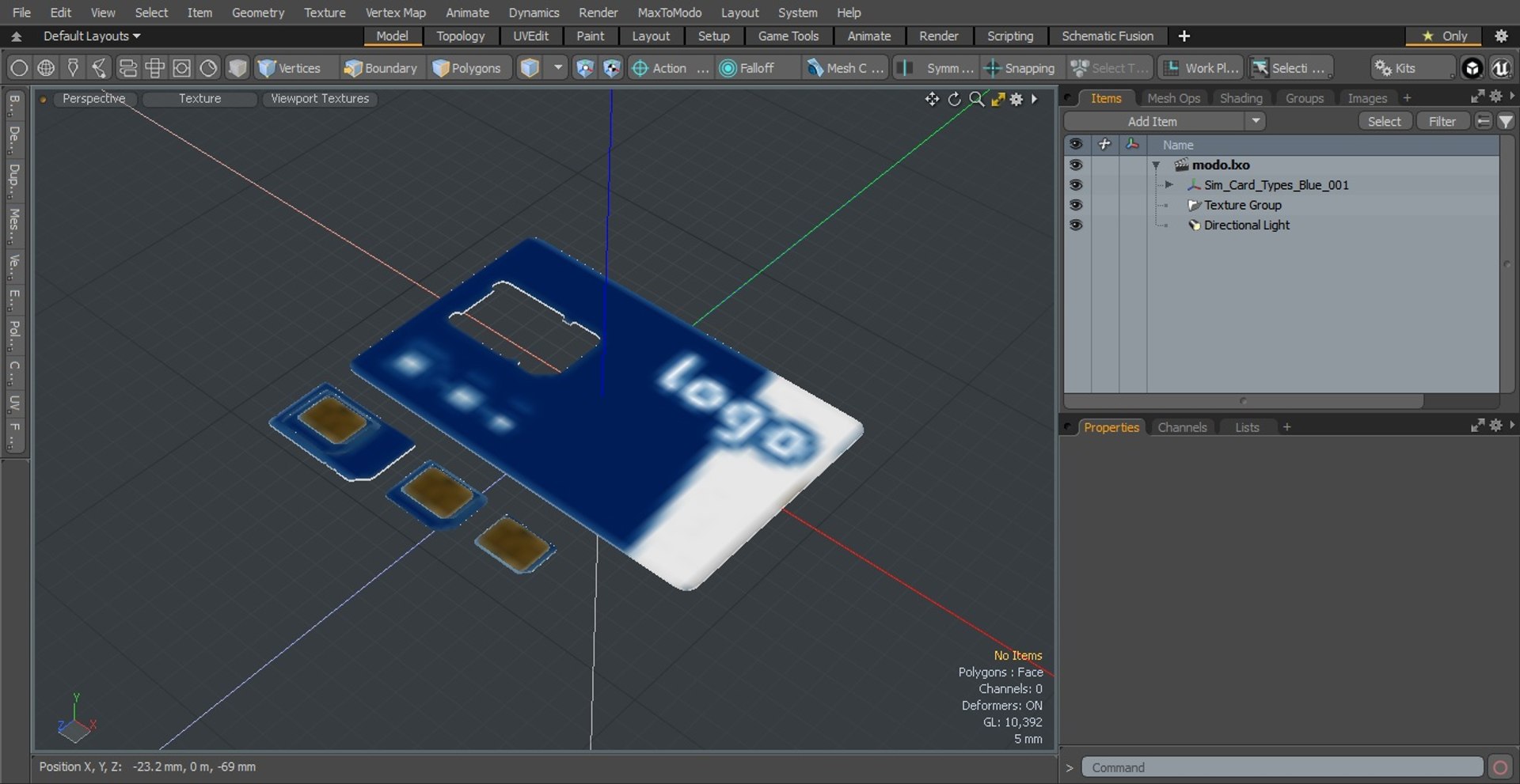 Sim Card Types Blue Your Logo 3D model - TurboSquid 1944791