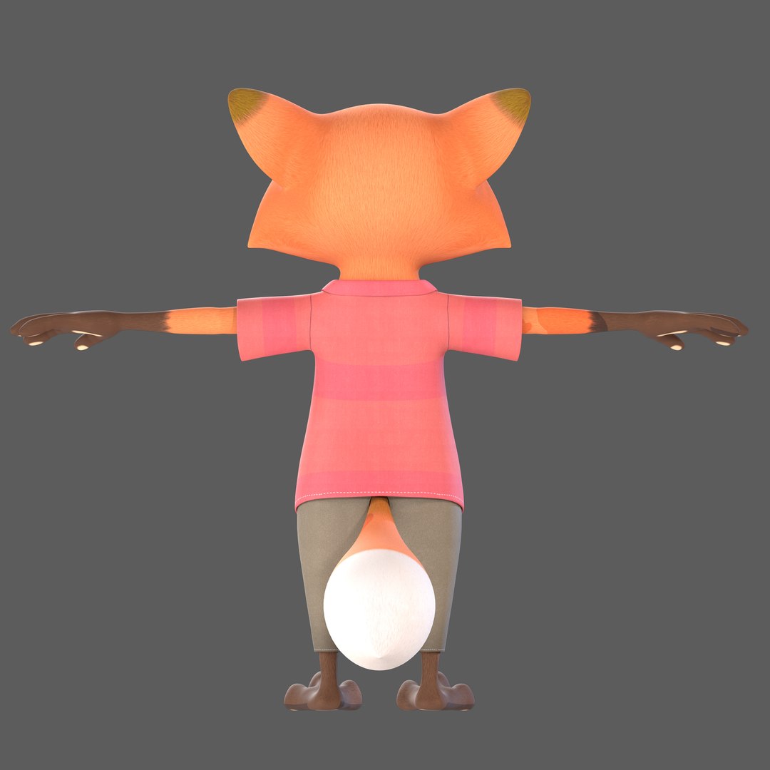 Cartoon Fox 3D Model - TurboSquid 2309543