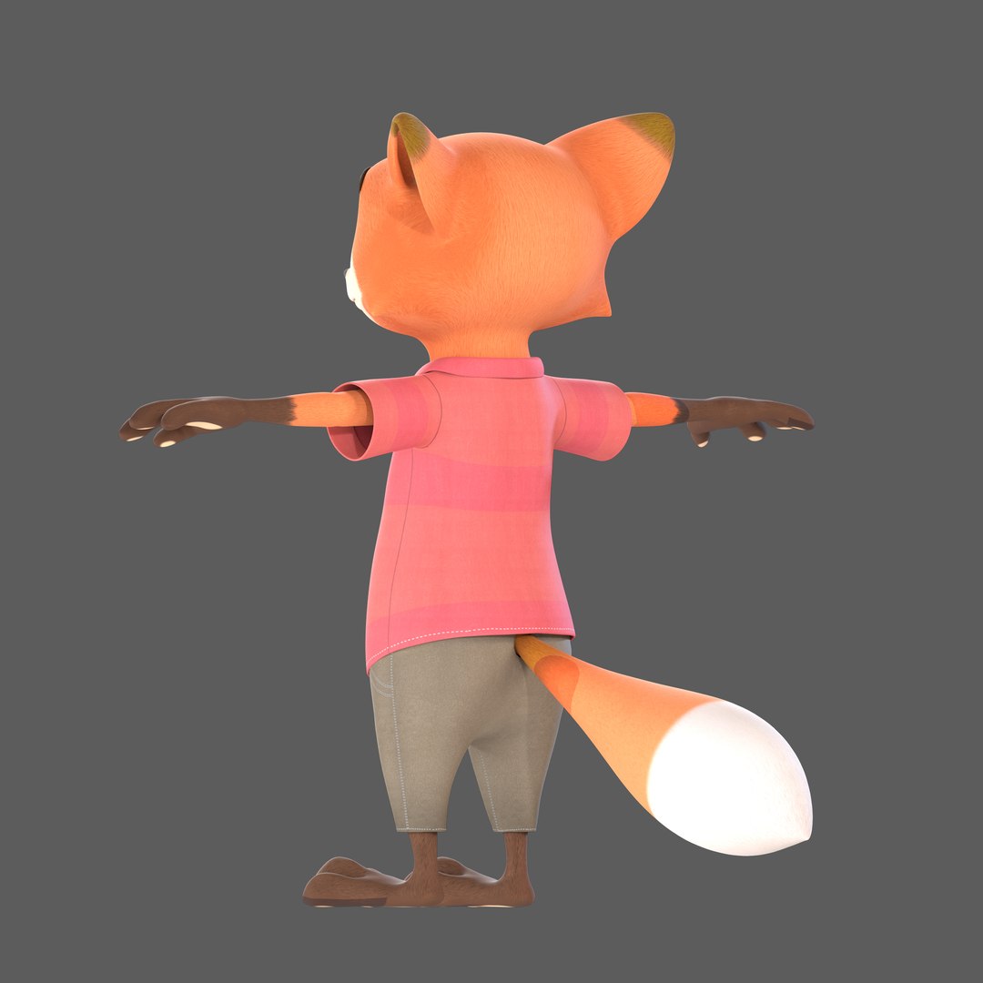 Cartoon Fox 3D Model - TurboSquid 2309543