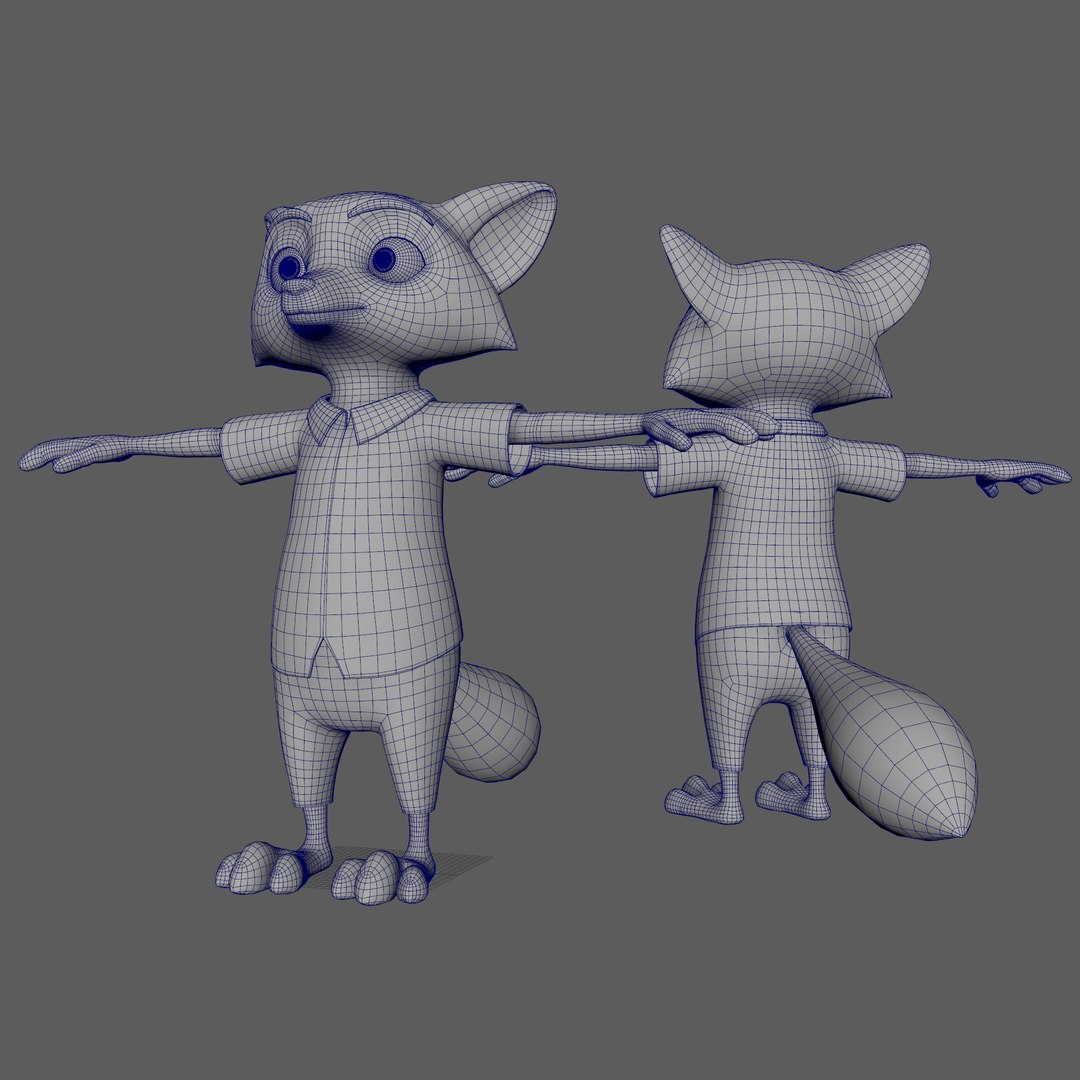 Cartoon Fox 3D Model - TurboSquid 2309543