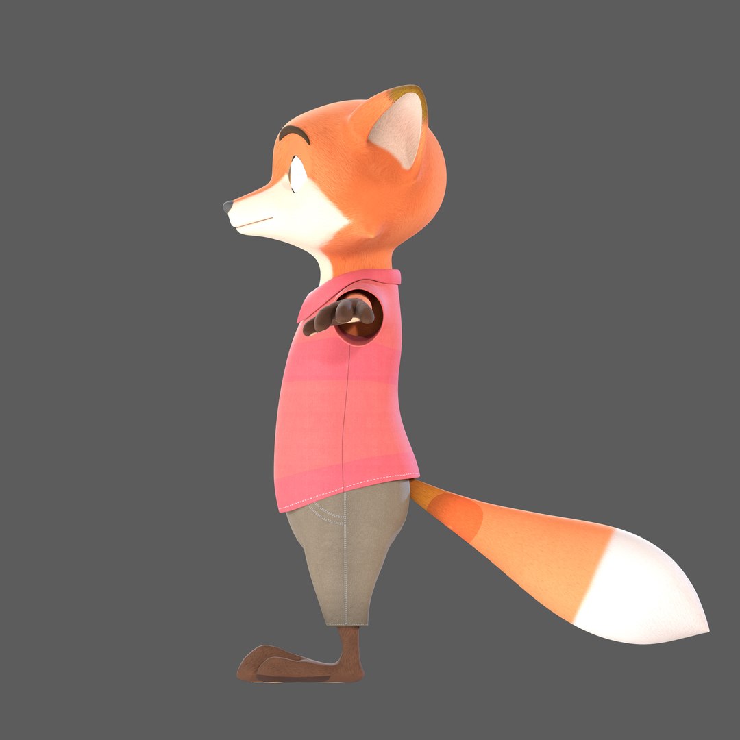 Cartoon Fox 3D Model - TurboSquid 2309543