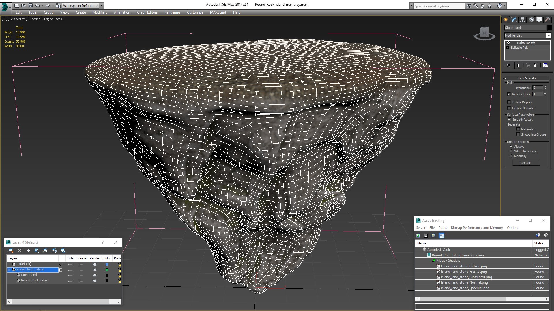 3D Round Rock Island - TurboSquid 1835871