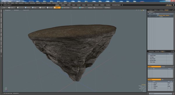 3D Round Rock Island - TurboSquid 1835871