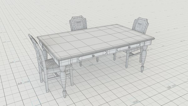 Dining table 3D model - TurboSquid 1224452