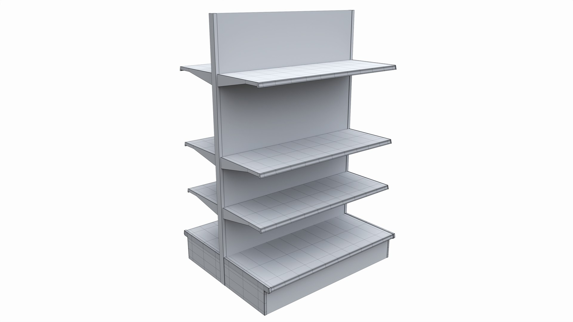 Store Shelving Double Sided Unit 3D Model - TurboSquid 2195460