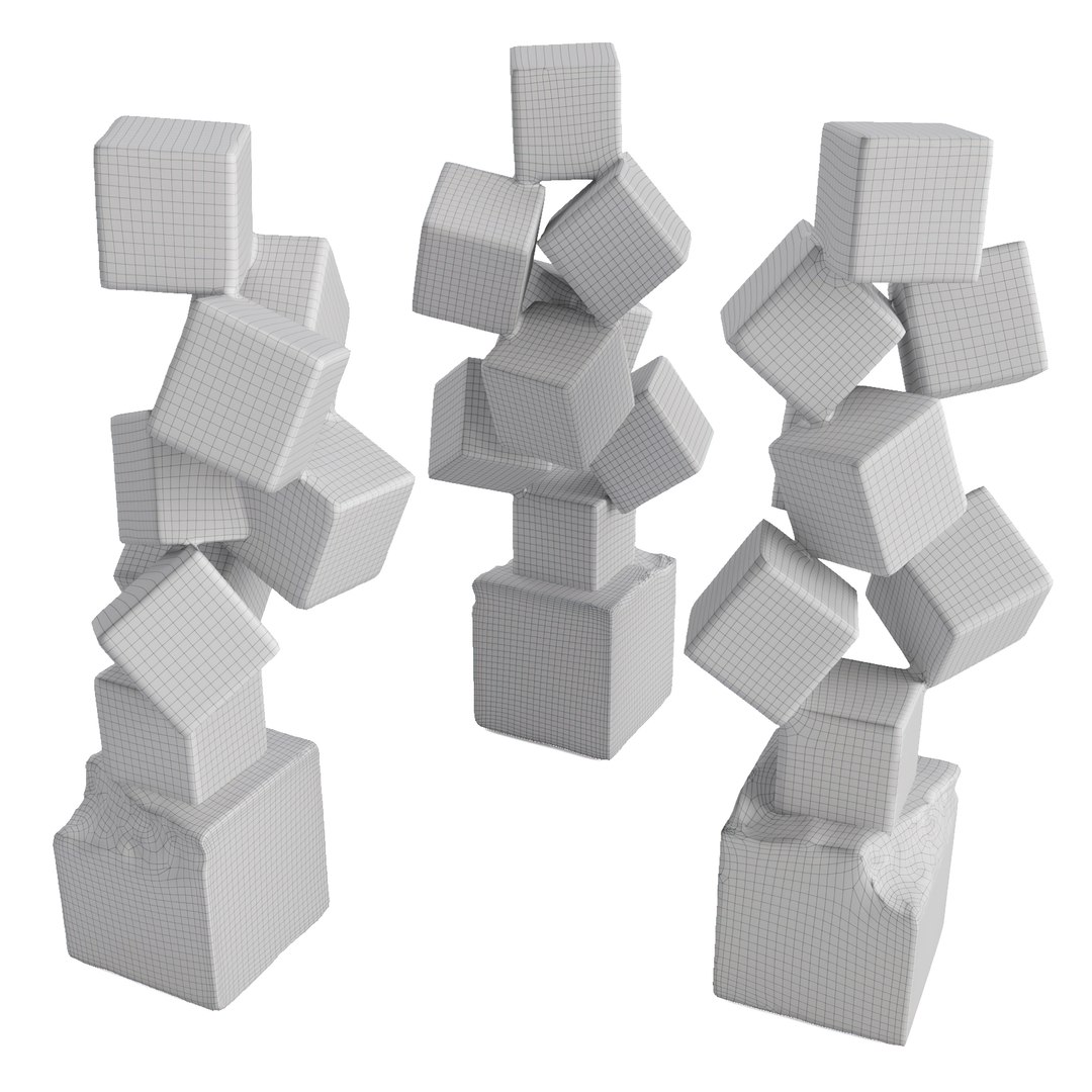 Cubes Heap Art 3D Model - TurboSquid 2300686