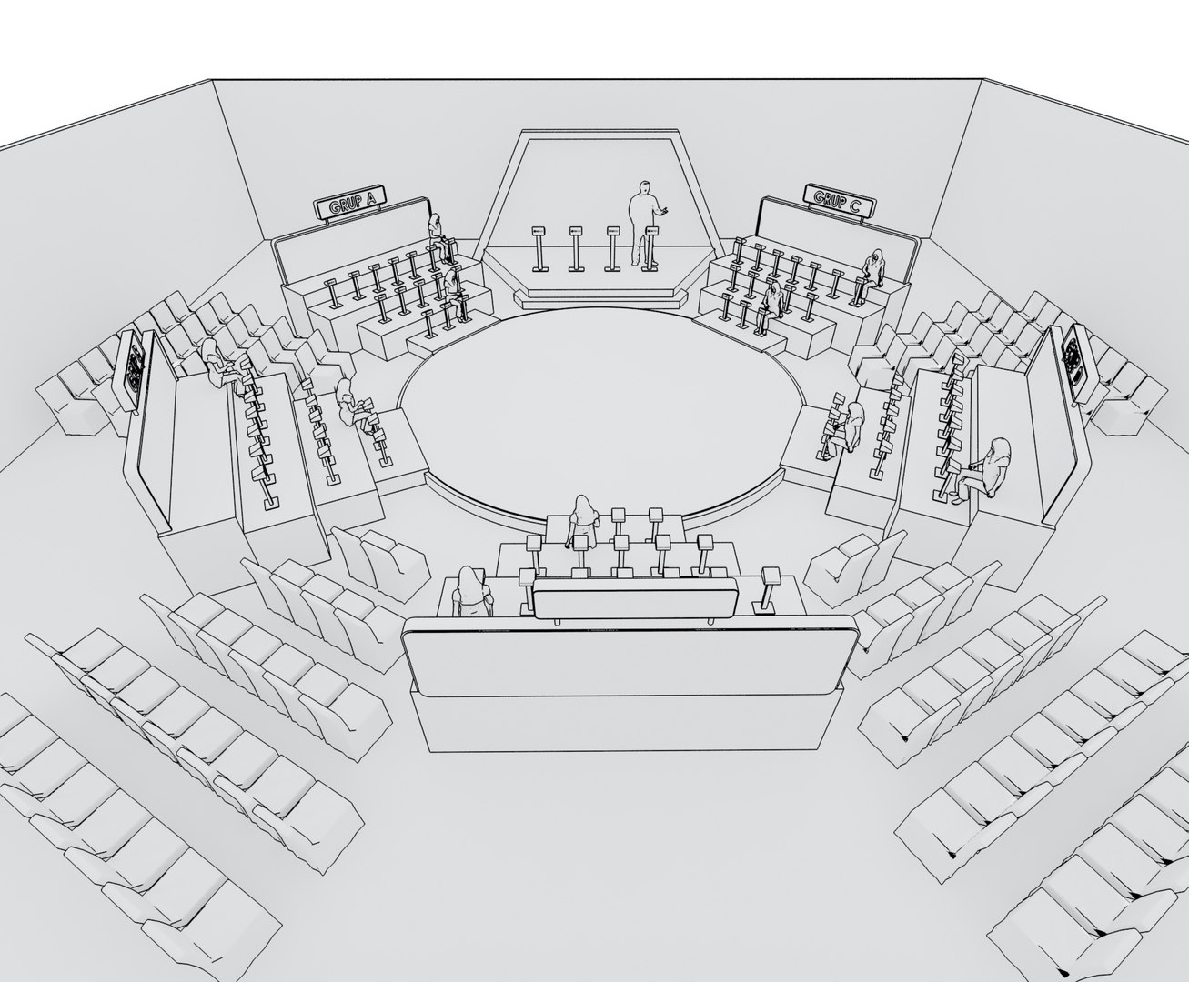 QUIZ EVENT 3D Model - TurboSquid 1989241