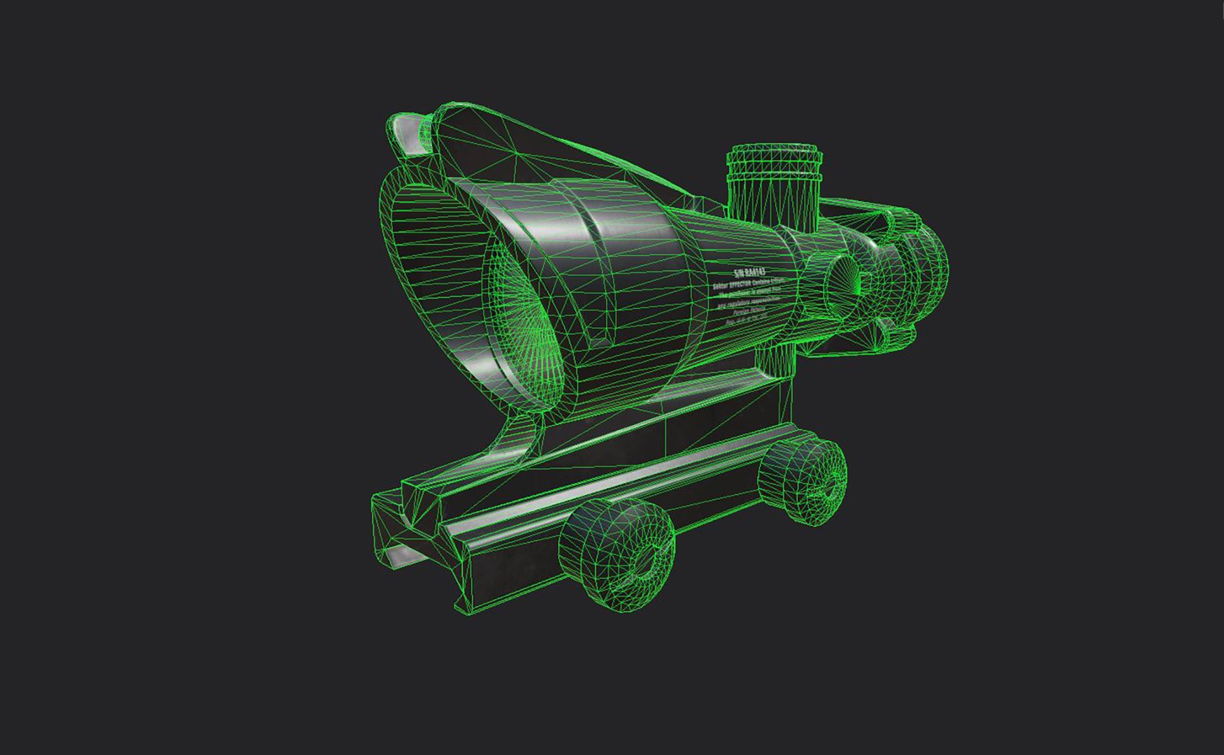 Trijicon ACOG Fiber Optic 4x Rifle Scope 3D Model - TurboSquid 1815708