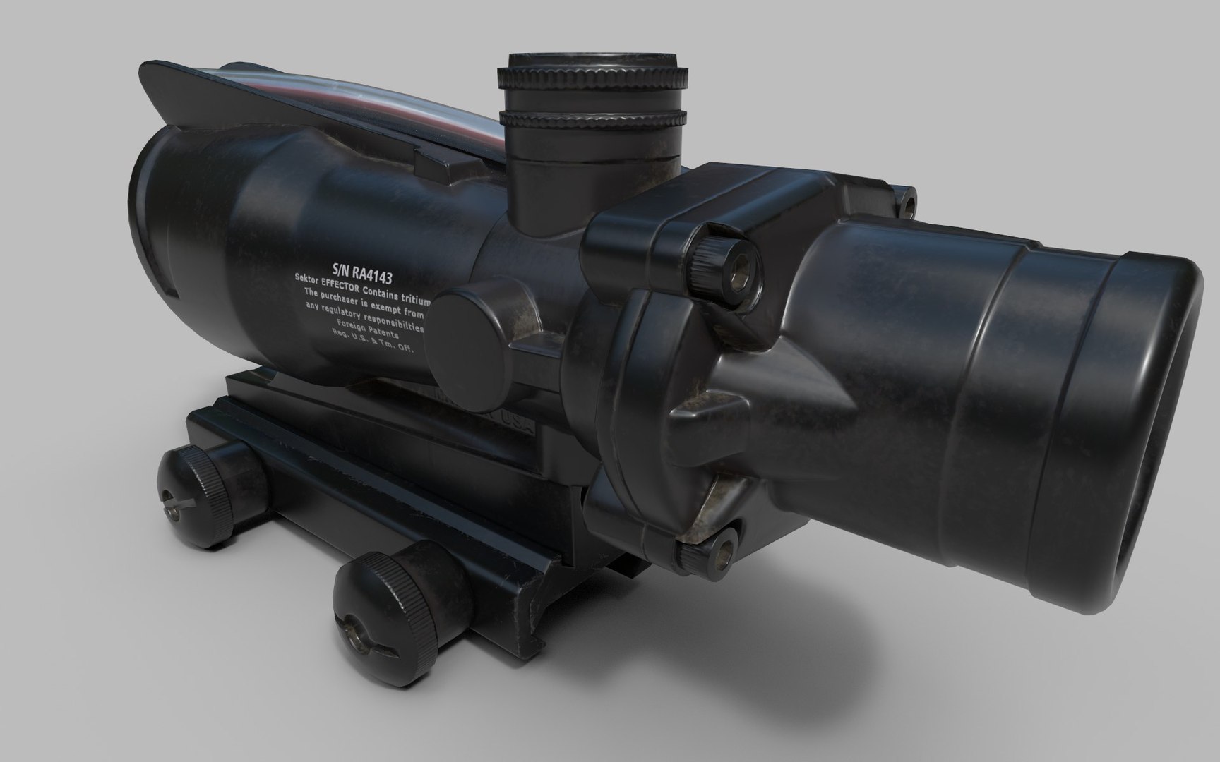 Trijicon ACOG Fiber Optic 4x Rifle Scope 3D Model - TurboSquid 1815708