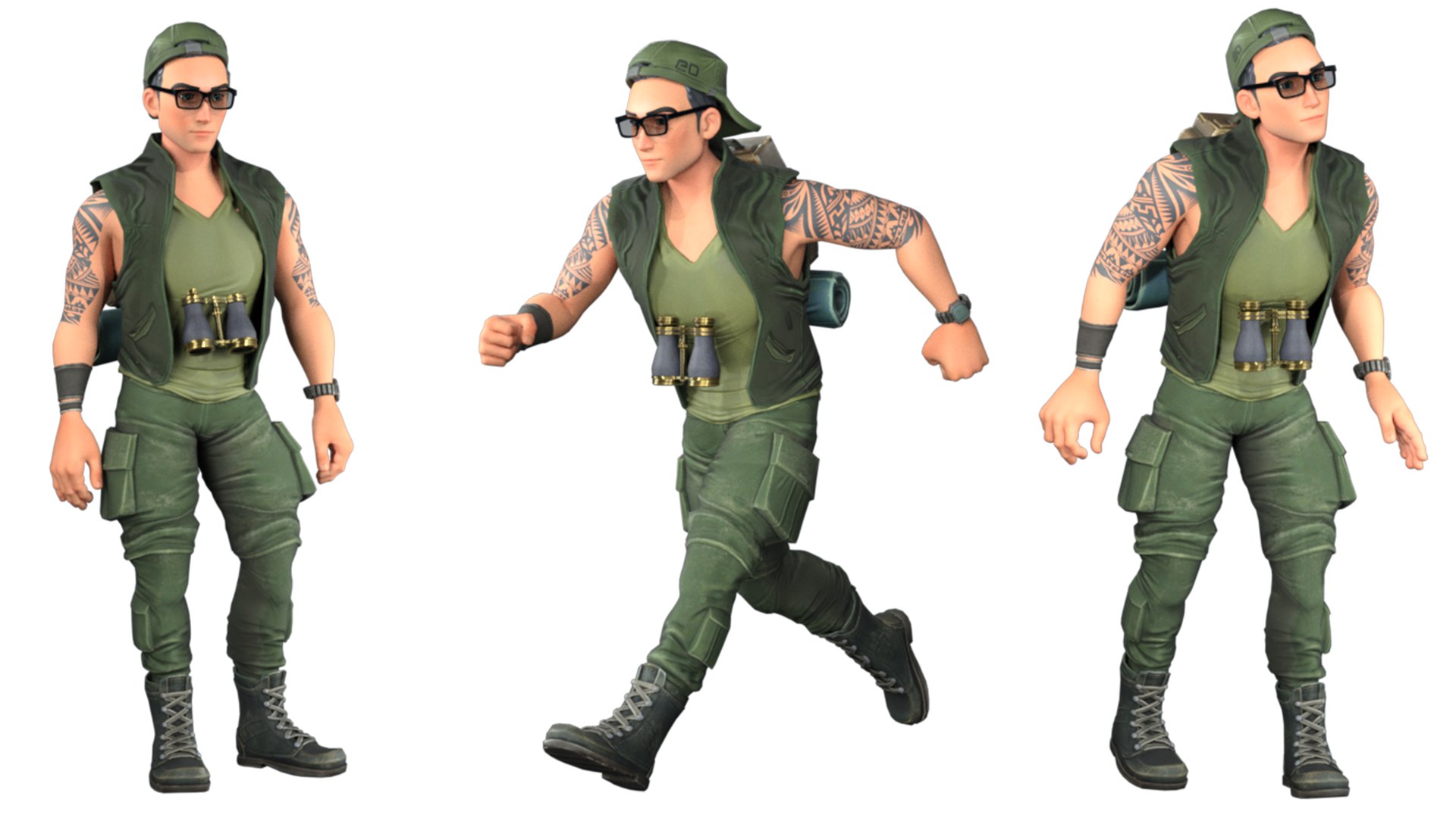 3D Cartoon Rigged Adventure Boy Character 3D Model - TurboSquid 2237334