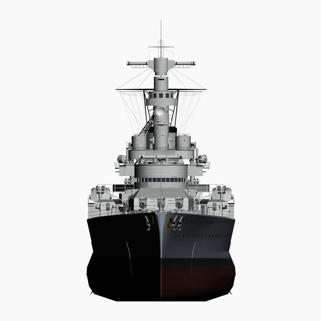 pocket battleship deutschland ww2 german 3d model