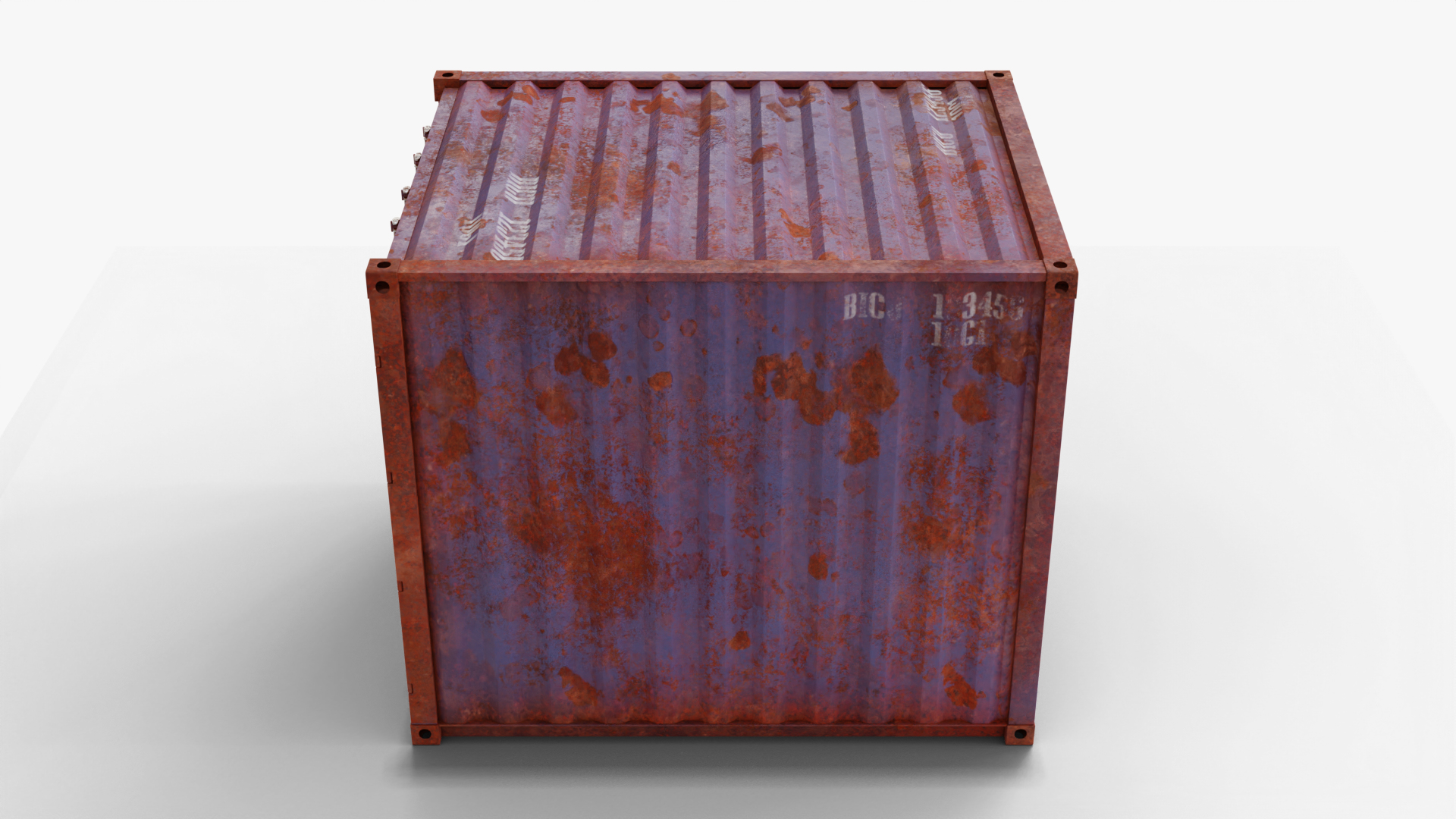 3D Model 10Ft Cargo Container - Blue - Rusted - TurboSquid 1920210