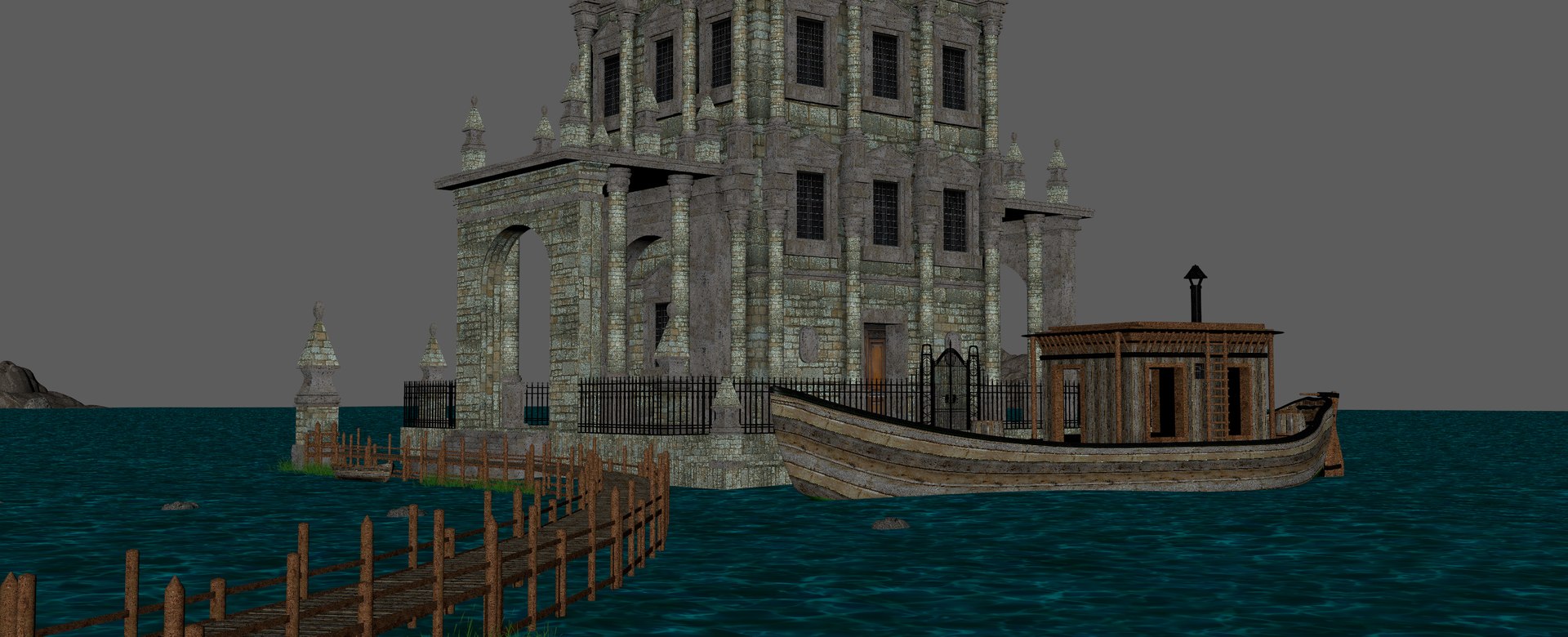 3D Fantasy Sunset Tower Model - TurboSquid 1335520