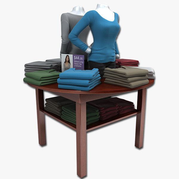 table long shirts 3d model