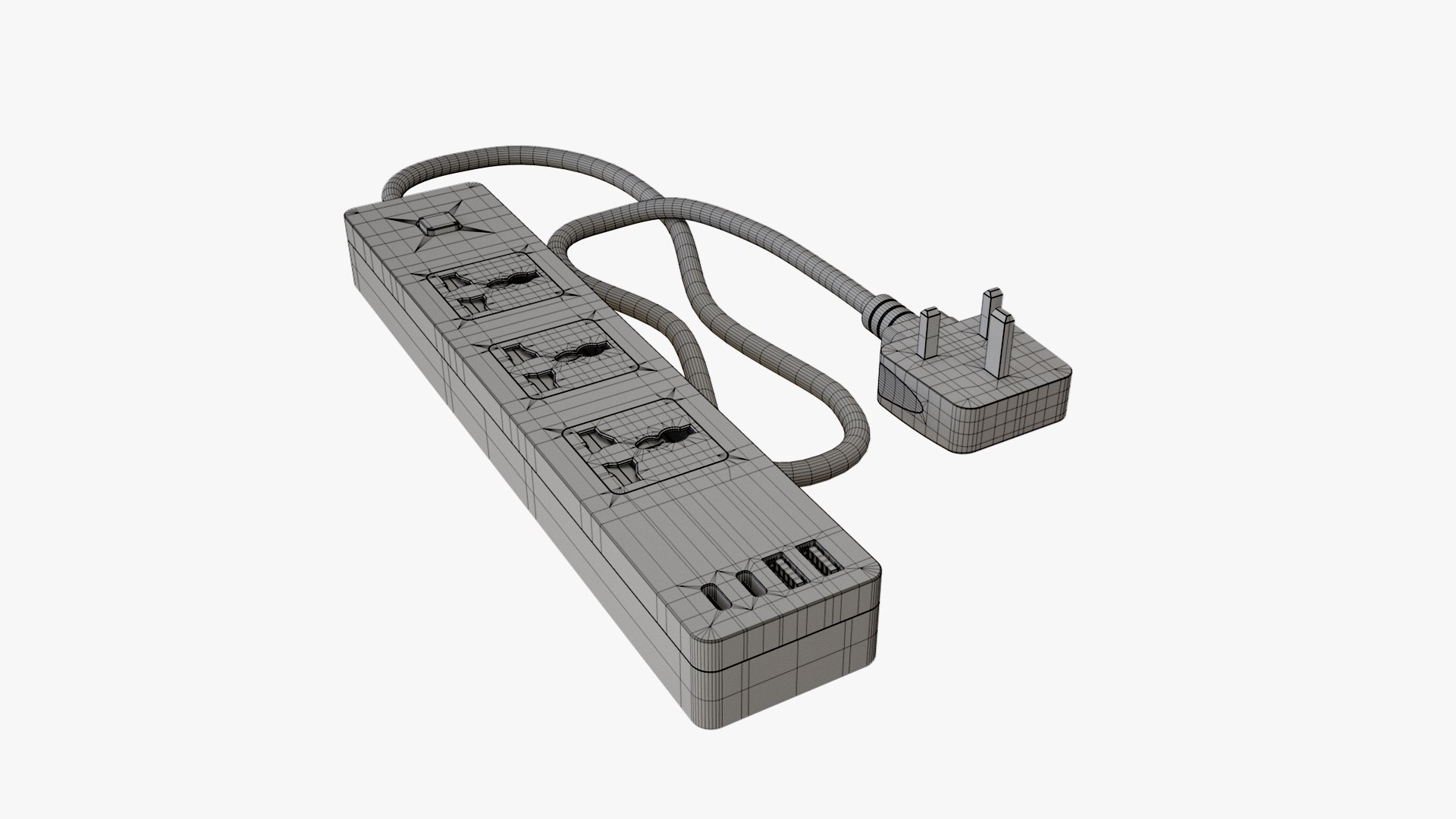 3-Way Extension Lead Model - TurboSquid 2114343