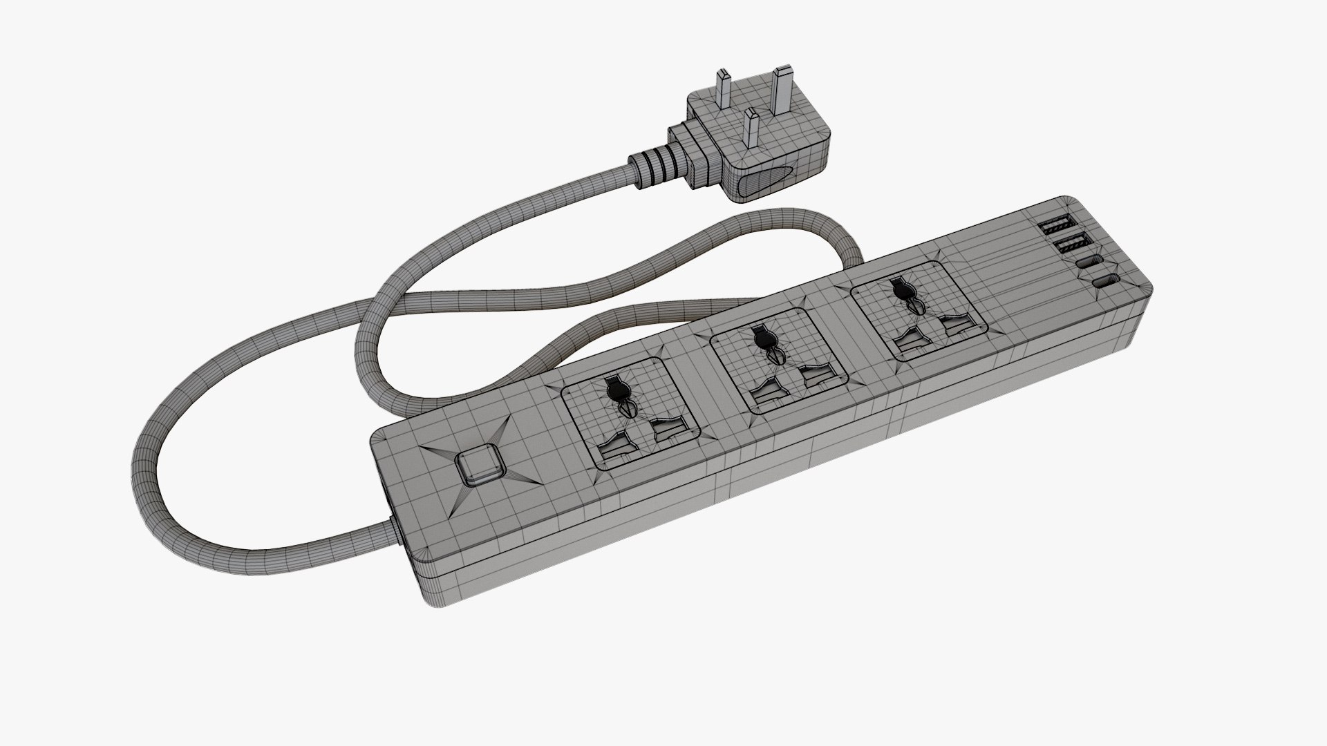 3-Way Extension Lead Model - TurboSquid 2114343