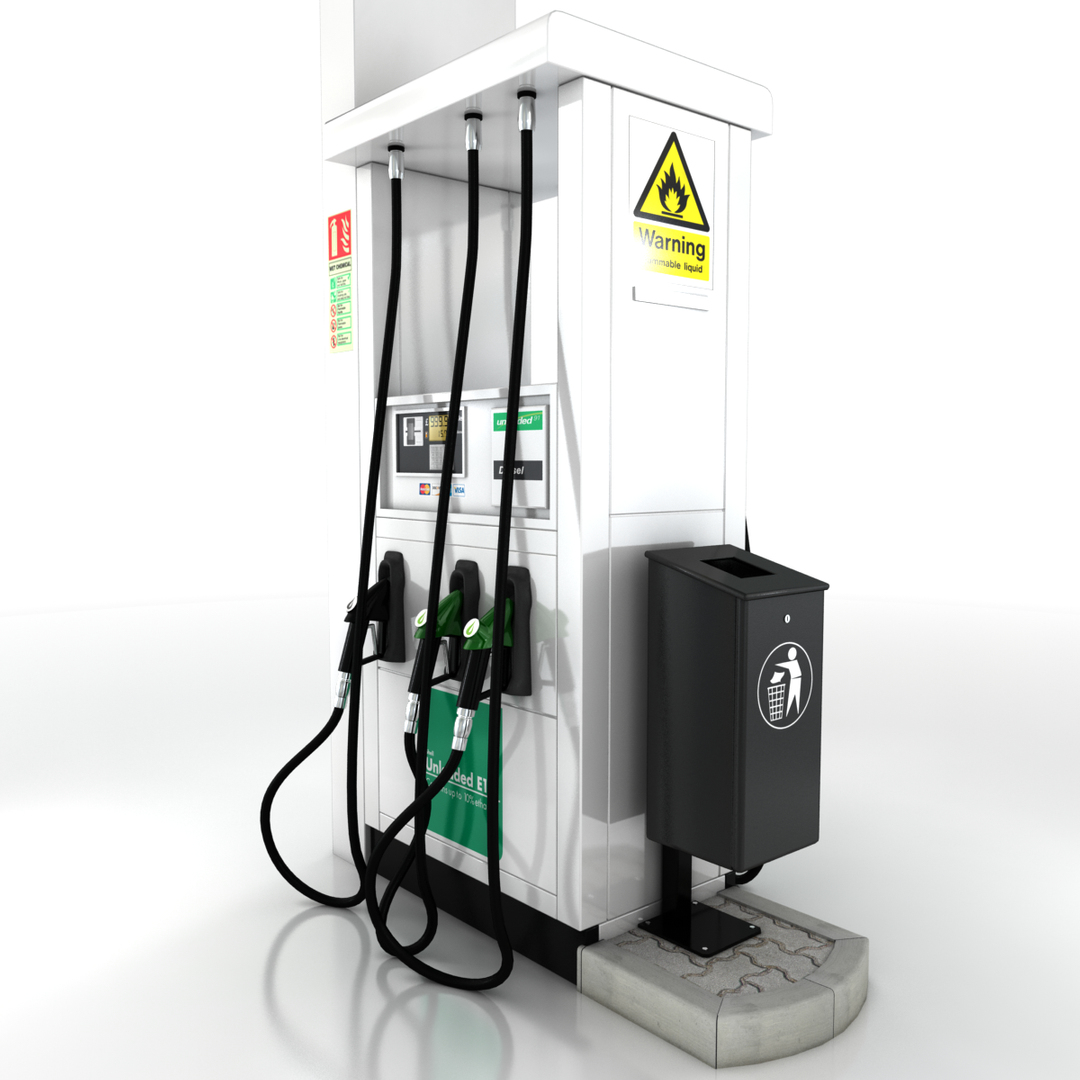 petrol fuel pump 3d model