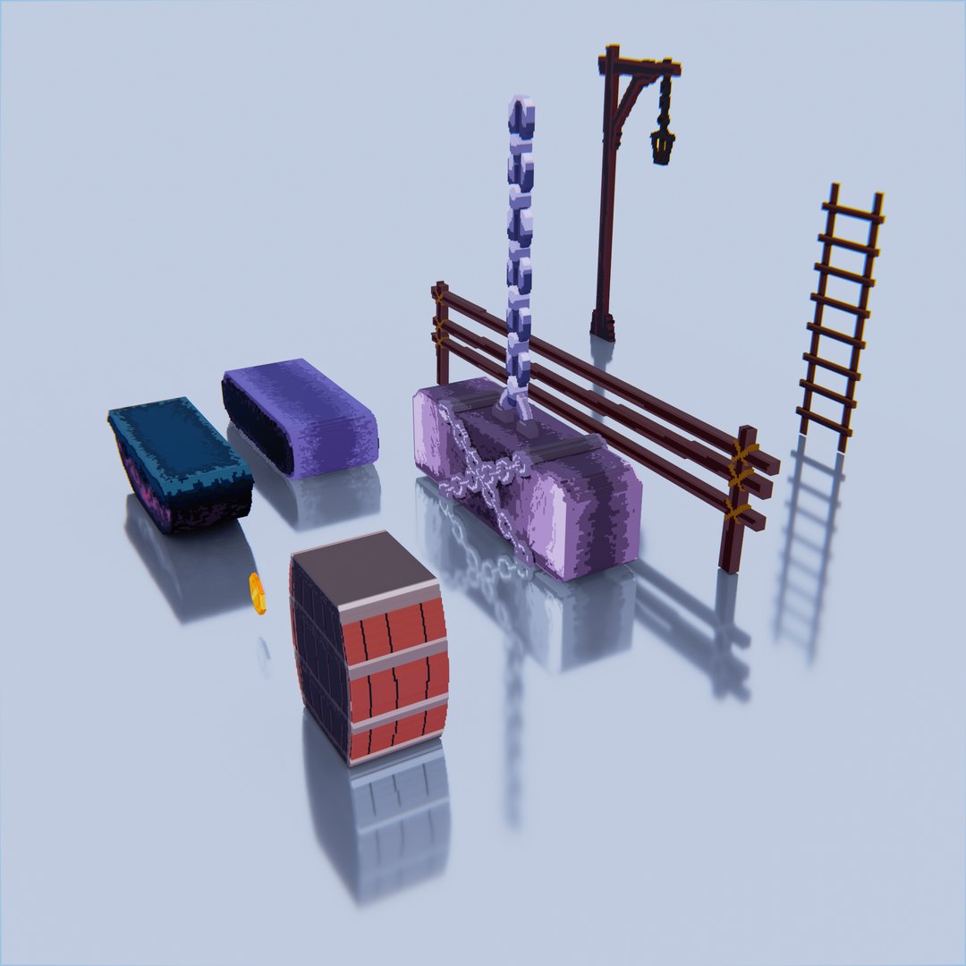 3D Voxel Adventure Platformer Asset Pack - TurboSquid 2365953