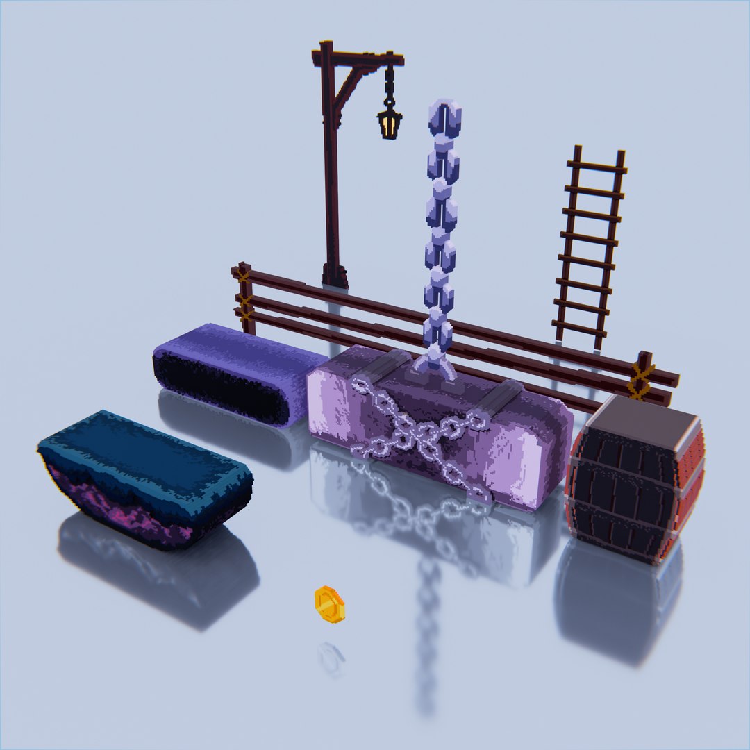 3D Voxel Adventure Platformer Asset Pack - TurboSquid 2365953
