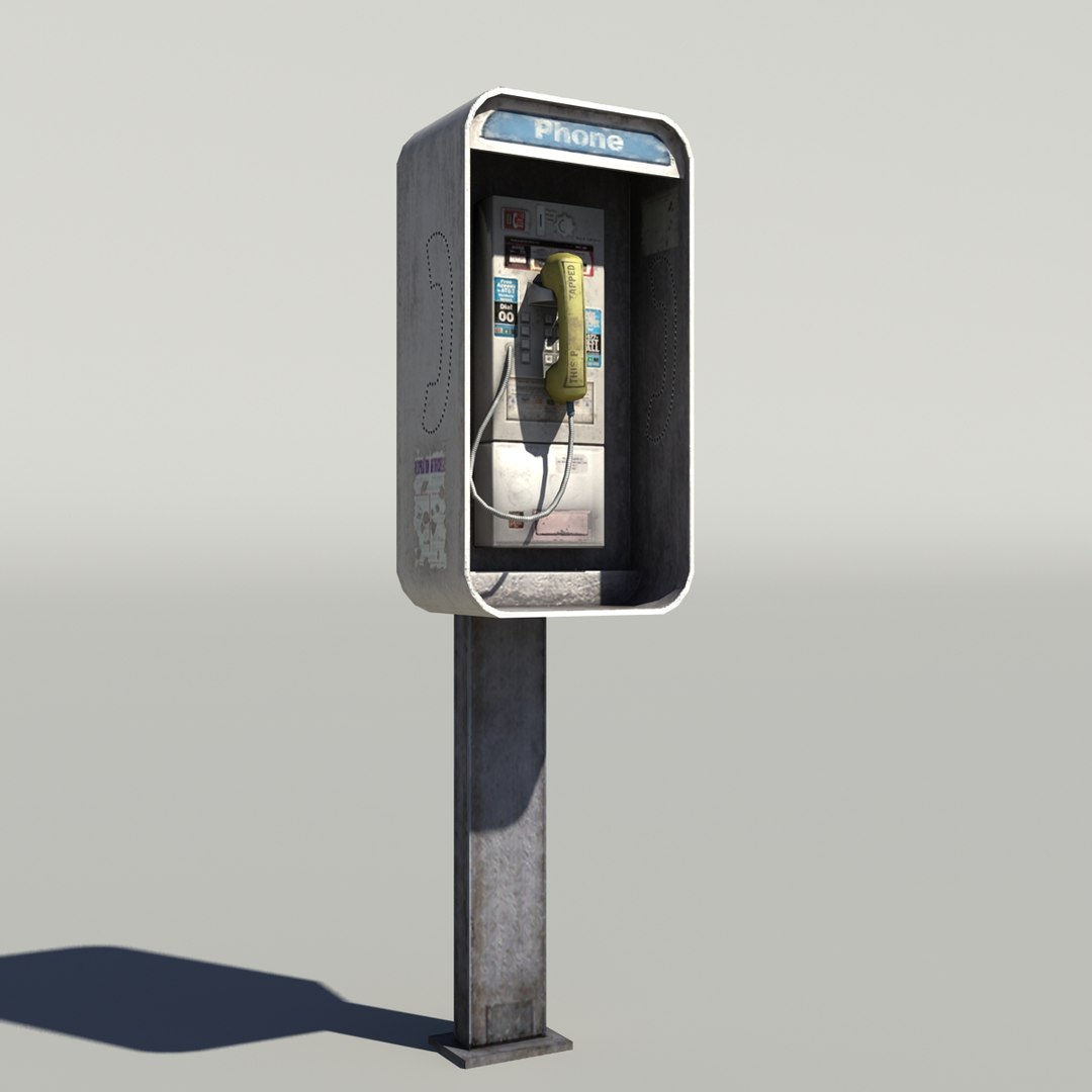 Payphone Low-poly Phone 3d Model