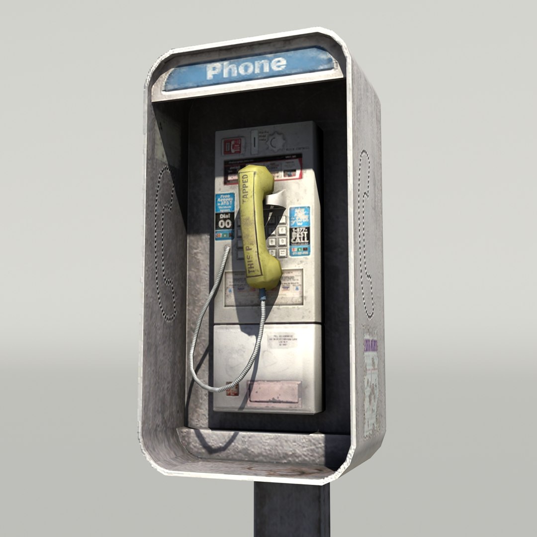 Payphone Low-poly Phone 3d Model